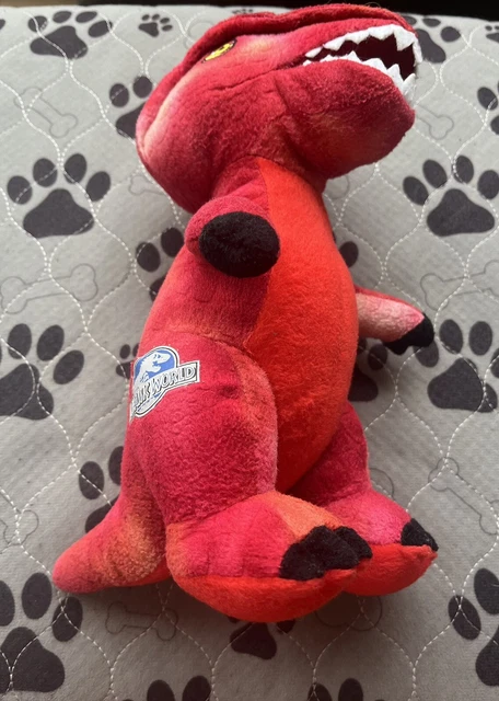 JURASSIC WORLD SOFT toy plush Velociraptor Red 10" film park JW raptor ...