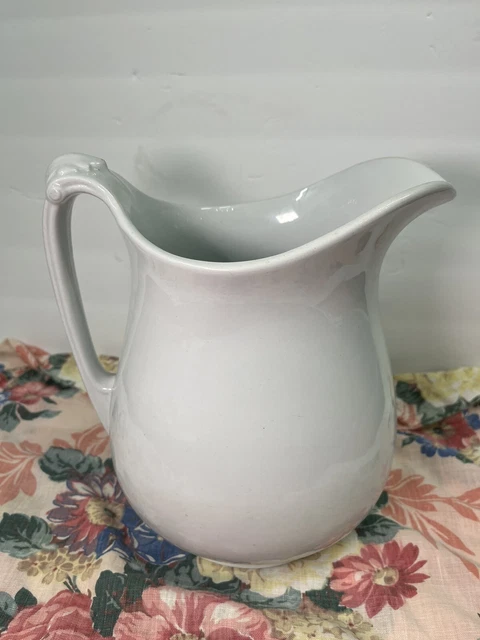 ALFRED MEAKIN IRONSTONE Pitcher White England Farmhouse Antique Vintage ...