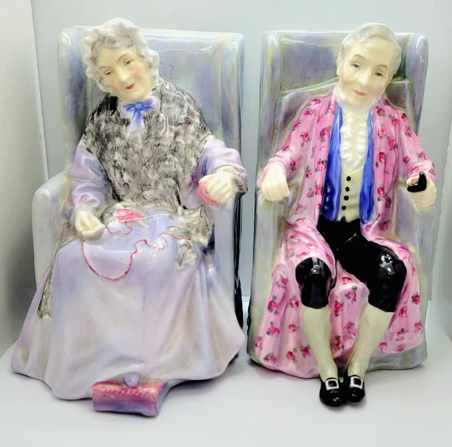 ROYAL DOULTON JOAN and Darby HN2023 HN2024 Figurine Set of 2 England ...
