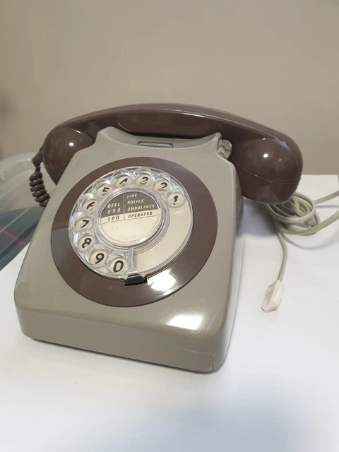 VINTAGE BT TELE 8746R Rotary Dial Telephone - 2 tone Grey - 1980's £14. ...