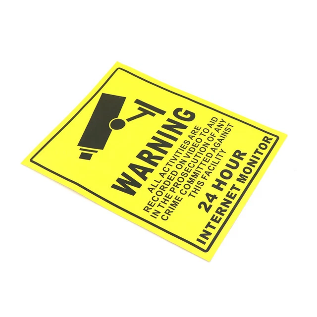 CCTV SECURITY CAMERA System Warning Sign Sticker Decal Surveillance ...