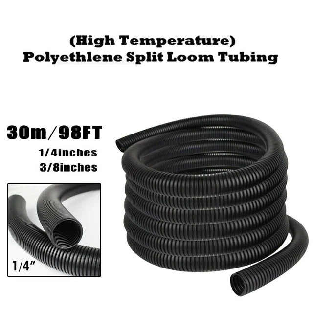 SPLIT BRAIDED TUBE Sleeving Cable Wire Harness Arrangement Self Wrap ...