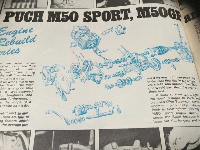 PUCH GRAND PRIX M50Gp M50 Sport Period Engine Motorcycle Article. £4.99 ...