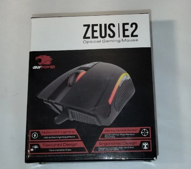 NEW ZEUS E2 3200 Optical Gaming Mouse RGB - USB Wired - iBUYPOWER $10. ...