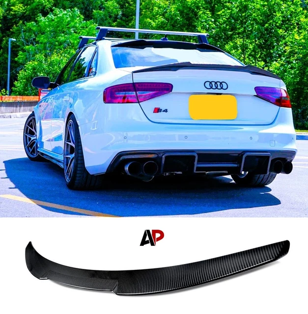 AUDI A4 S4 RS4 B8 Carbon Fibre Rear M4 Style Boot Lip Spoiler RS4 Look ...