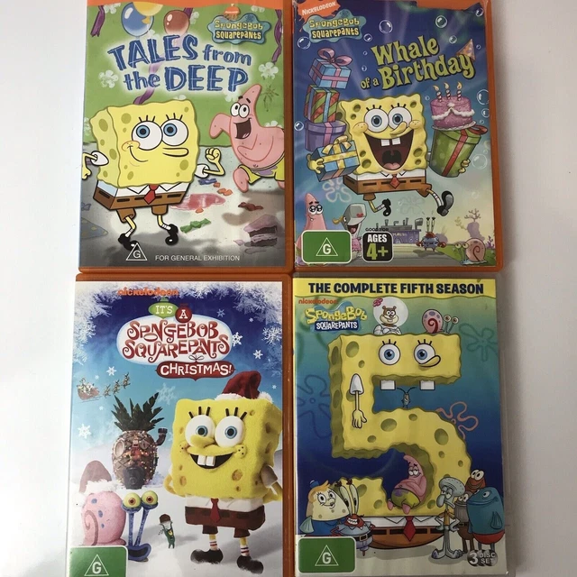 SPONGEBOB SQUAREPANTS - 4 DVD Bundle Lot - RARE Region 4 DVD Season 5 ...