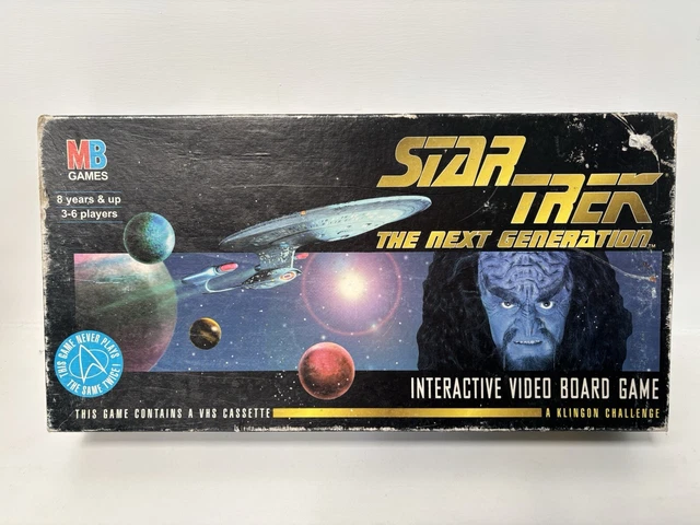 STAR TREK THE Next Generation VHS Interactive Video Board Game MB ...