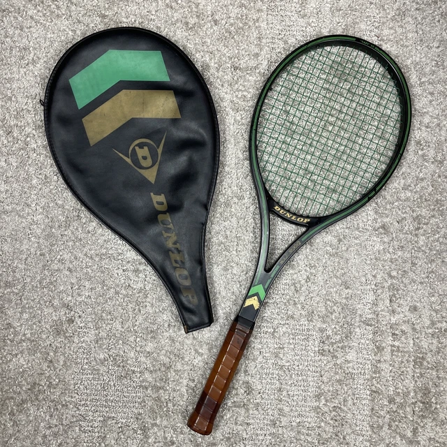 VINTAGE DUNLOP MAX 200G Adult Graphite Tennis Racket With Bag Leather ...