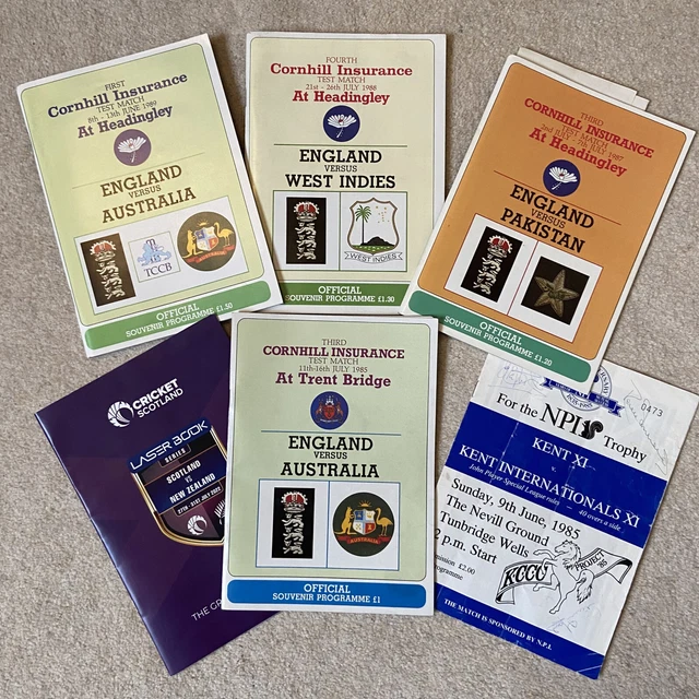 Programmes, Cricket Memorabilia, Sports Memorabilia - PicClick UK