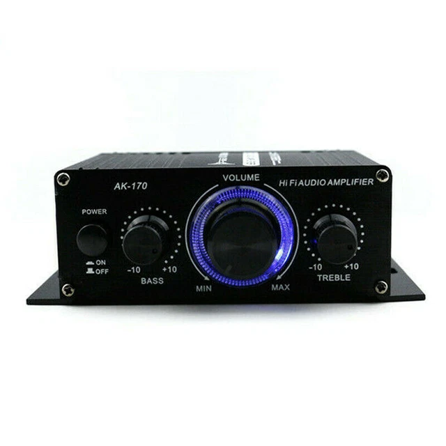 HIFI AMPLIFIER MINI 400W Aluminum Audio Stereo Power Amplifier Preamp £ ...
