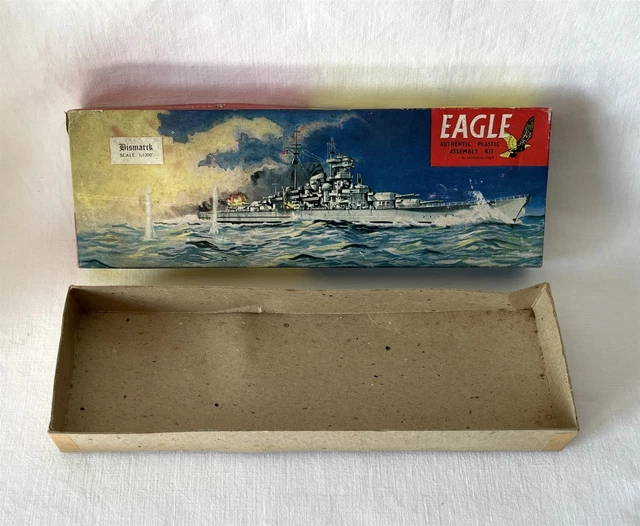 VINTAGE EMPTY BOX Model Kit Eaglewall Eagle Comic BISMARCK SINKING 1: ...