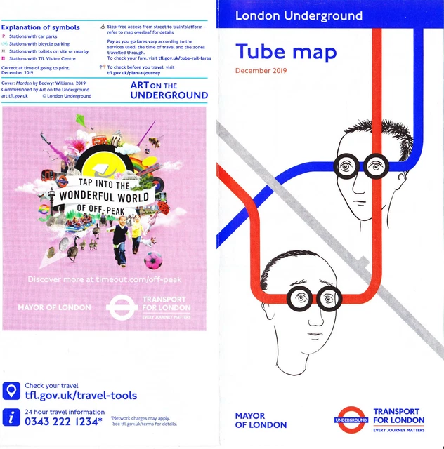 LONDON UNDERGROUND TUBE Map / Guide 2019 December £1.00 - PicClick UK
