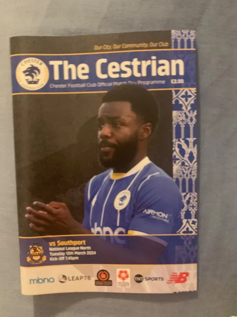 CHESTER V SOUTHPORT 2024 £3.00 - PicClick UK