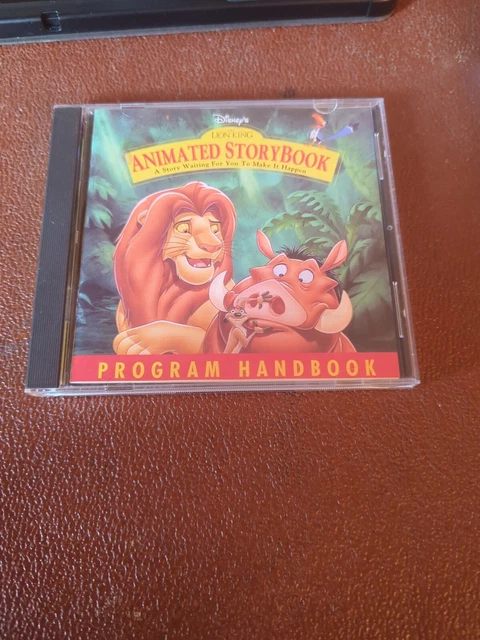 DISNEY'S LION KING Animated Storybook Program Handbook CD-Rom VGC £14. ...