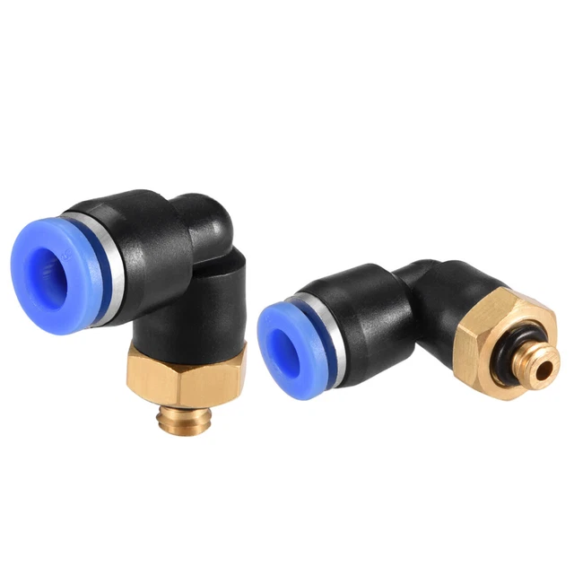 EMPUJE NEUMÁTICO CONEXIÓN Tubo Montaje Macho Codo 6mm Tubo OD x M5 Rosca 2pzs EUR 8,77 - PicClick IT
