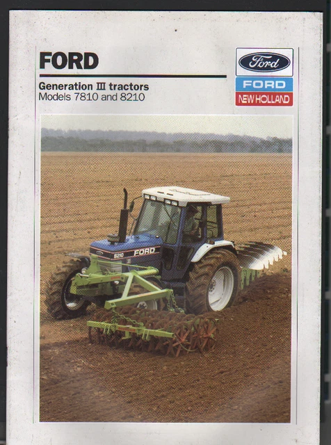 FORD MODELS 7810 and 8210 "Generation III" Tractors Brochure Leaflet £7 ...