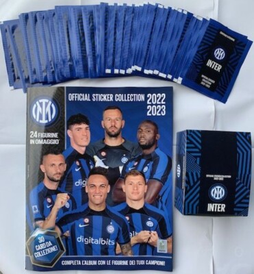 STICKER ALBUM FCIM INTER 2022/2023 + SET COMPLETO 216 figurine nuove ...