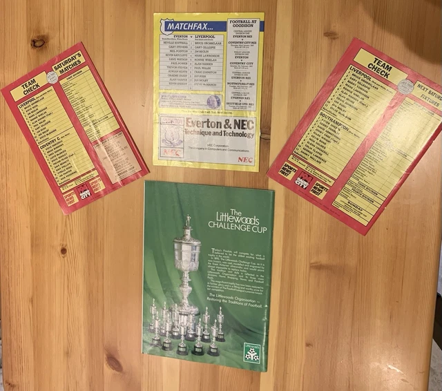LIVERPOOL FC 1986/1987 Season. Littlewoods Cup Programmes £31.88 ...