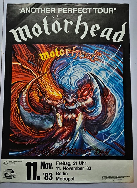 MOTORHEAD - ANOTHER Perfect Tour - RARE GERMAN POSTER - 11th Nov 1983 ...