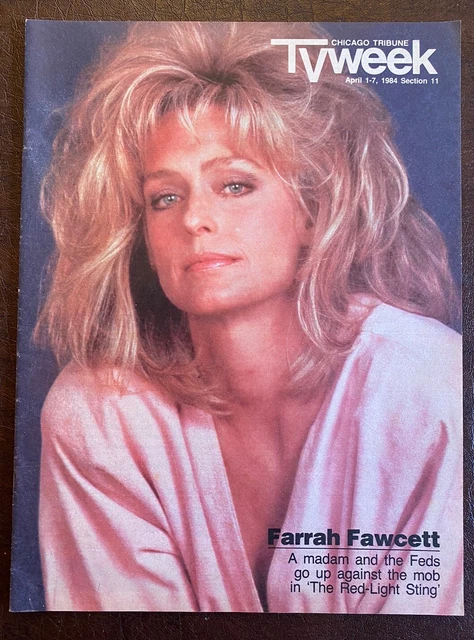 FARRAH FAWCETT COVER -Red-Light Sting: Chicago Tribune TV Week Magazine ...