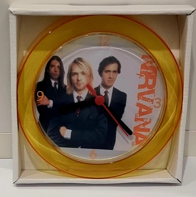 NIRVANA GOLD 7& Novelty Wall/Desk Clock Brand New.. Kurt Cobain, Dave ...