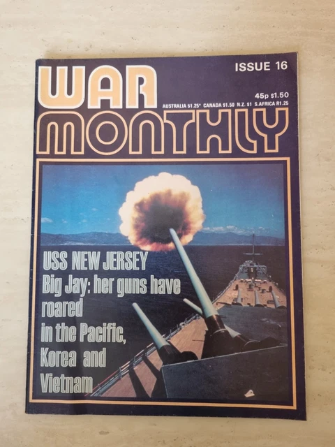WAR MONTHLY MAGAZINE Issue 16 July 1975 USS NEW JERSEY £4.99 - PicClick UK