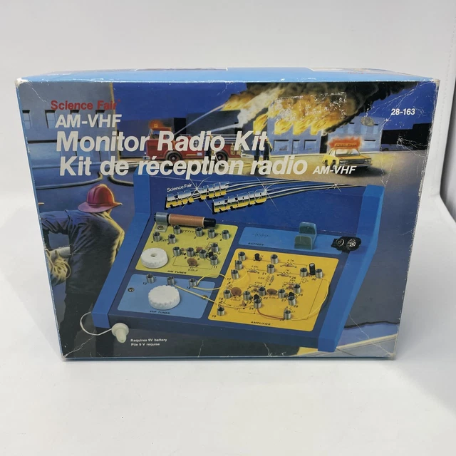 VINTAGE RADIO SHACK Science Fair Am/Vhf Monitor Radio Receiver Kit #28 ...
