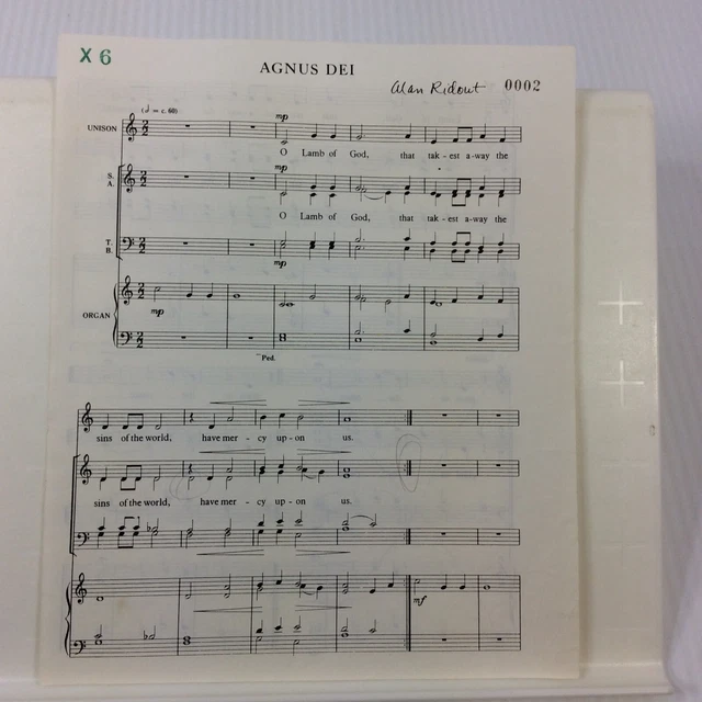 LOTE 22 PARTITURAS corales octavo de Agnus Dei Alan Ridout EUR 21,35 ...