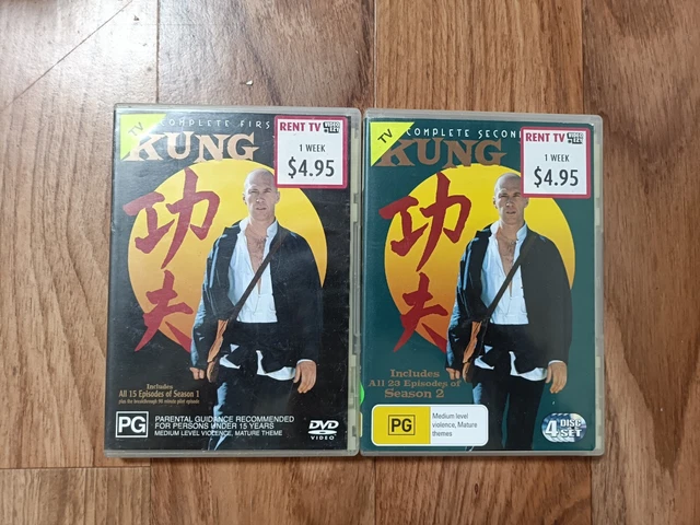 KUNG FU: THE Complete Season 1 & 2 Ex-Rental Region 4 Vgc FREE POSTAGE ...