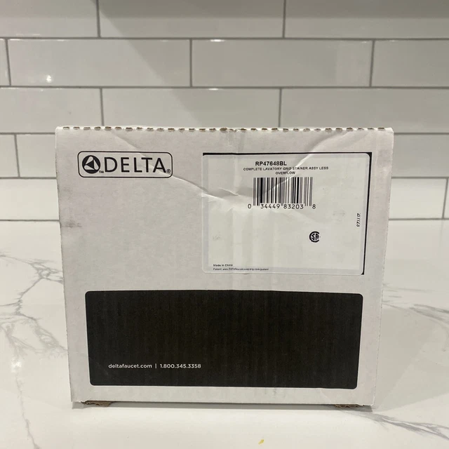 DELTA GRID DRAIN Assembly Less Overflow Matte Black RP47648BL $99.90 ...