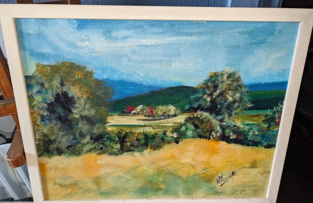 TABLEAU PAYSAGE DU Pays Basque signé Menditte EUR 50,00 - PicClick FR