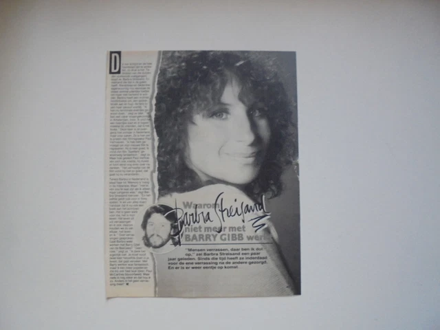 BARBRA STREISAND BARRY Gibb Leo Sayer clipping Holland EUR 3,74 ...