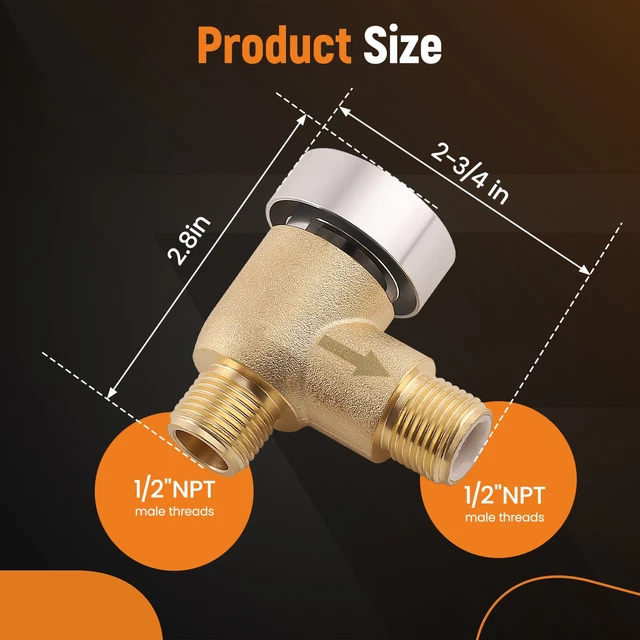 RV VACUUM BREAKER Check Valve Backflow Preventer for RV/Camper/Travel ...