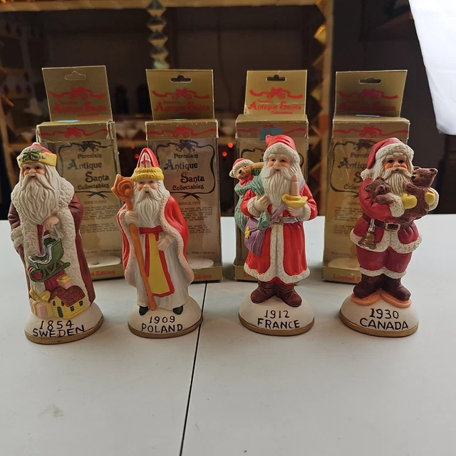 VTG 1991 MERCURIES Porcelain Antique Santa Collectible Limited Edition ...