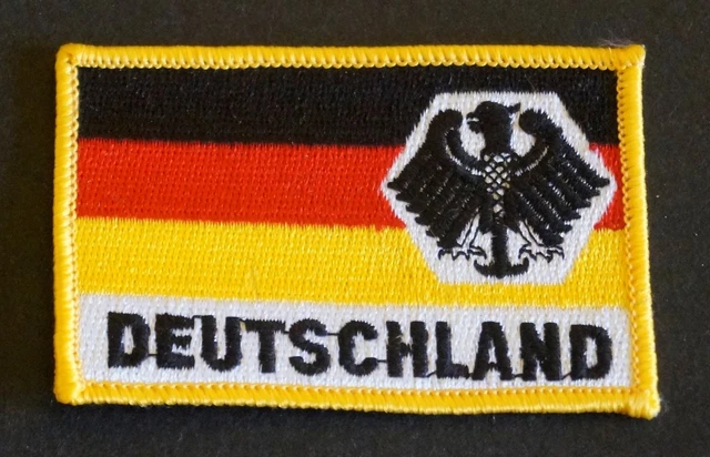 PATCH ABZEICHEN AUFNÄHER Fahne Flagge Deutschlandfahne Bundesadler Deutschland EUR 2,49 ...