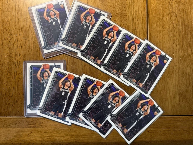 2025-26 TOPPS BASKETBALL #202 Dylan Harper 10 Base Rookie Cards (LOT OF ...