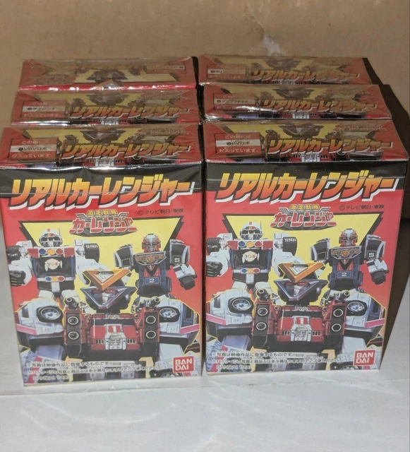 POWER RANGERS TURBO Carranger Minipla Megazord 6p Complete set BANDAI w ...