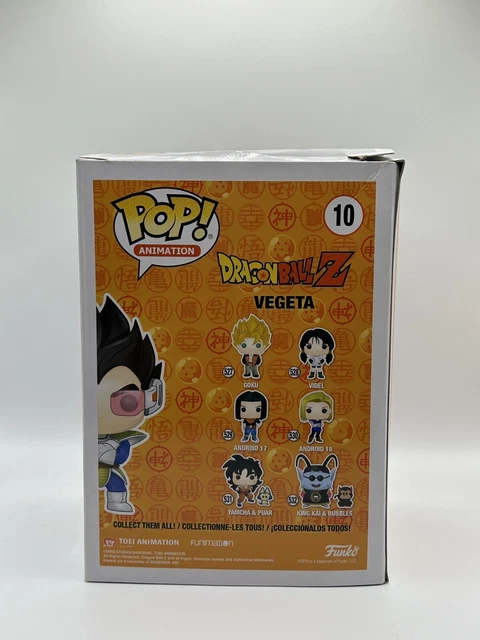 FUNKO POP! ANIMATION Dragon Ball Z Vegeta #10 Silver Chrome Funimation ...