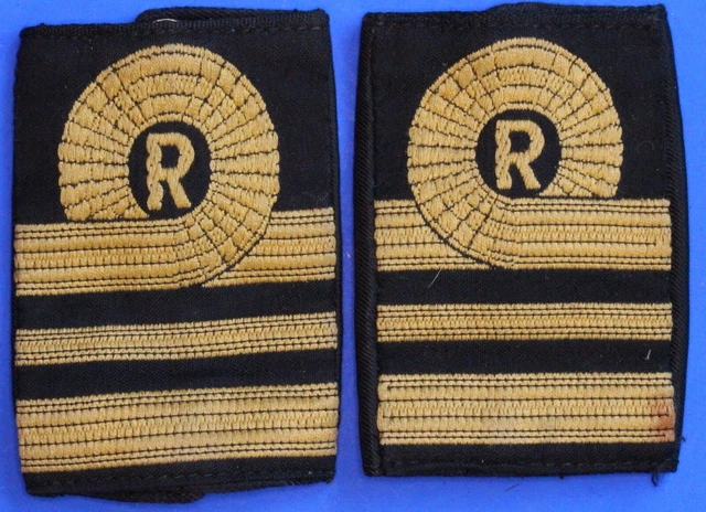 ROYAL NAVY RESERVE Officers Rank Slides /Epaulettes Lieutenant ...