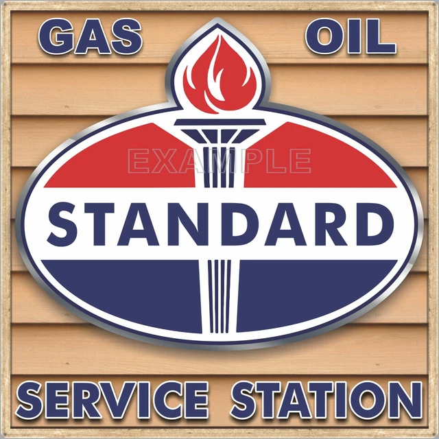 STANDARD OIL GAS Service Station Sign Remake Square Aluminum Sizes Up ...