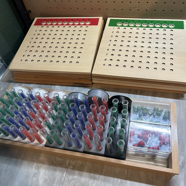 MONTESSORI MATHEMATICS - Bead Board Package - Multiplication & Division ...
