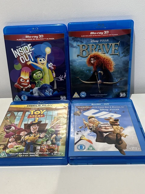 DISNEY PIXAR BLU-RAY Bundle Inside Out, Brave, Toy Story 3 & Up £6.79 ...