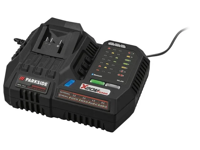 PARKSIDE PERFORMANCE 20V 12A Caricabatteria intelligente WiFi Bluetooth ...
