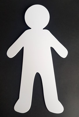 20 BOY SHAPED Card Shapes-Large-Plain Cut Outs/Silhouette-Kids/Children ...