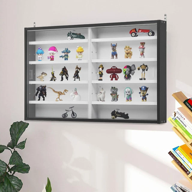 MODERN MDF WOODEN Wall Display Cabinet Glass Laminated Models ...