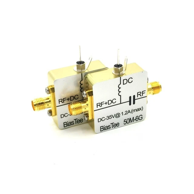 METAL RF FEED Box 50MHz to 6GHz Bias Tee with DC Block and Low Signal ...