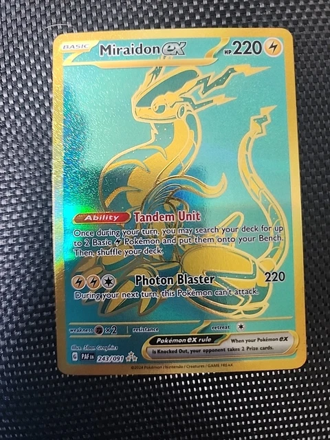 POKÉMON CARD TCG SV: Paldean Fates Miraidon ex Shiny Hyper Rare 243/091 ...