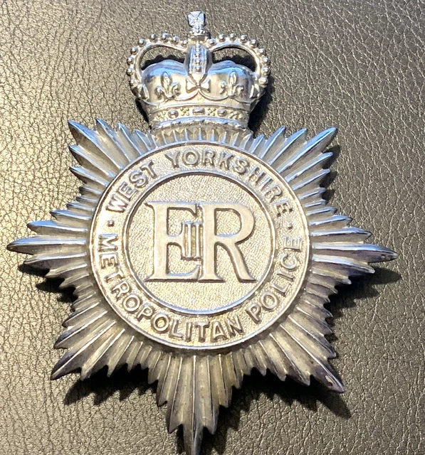 WEST YORKSHIRE METROPOLITAN Police Helmet Plate Obsolete Post 1953. £17 ...