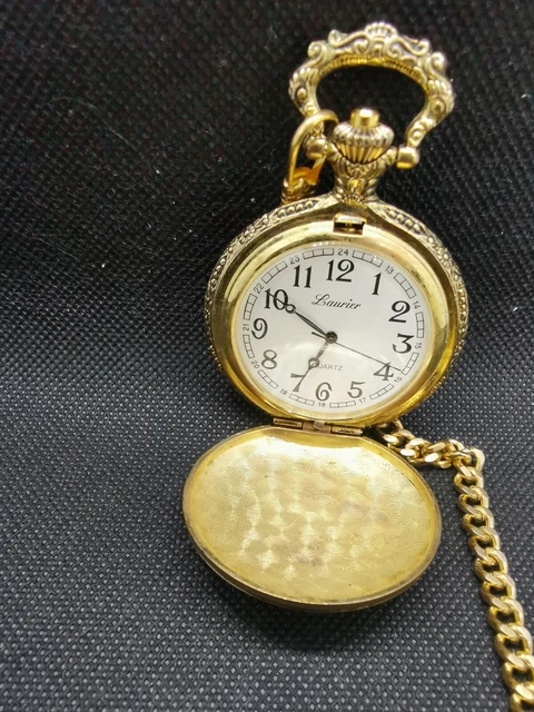 LAURIER TASCHENUHR POCKET Watch Golf Stahl Quartz EUR 44,90 - PicClick DE