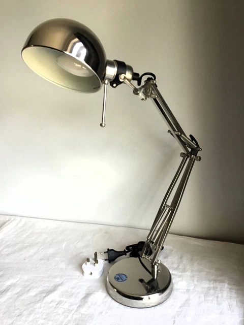 HEAVY IKEA FORSA Anglepoise Table / Desk Lamp - Type A0501 - Silver ...